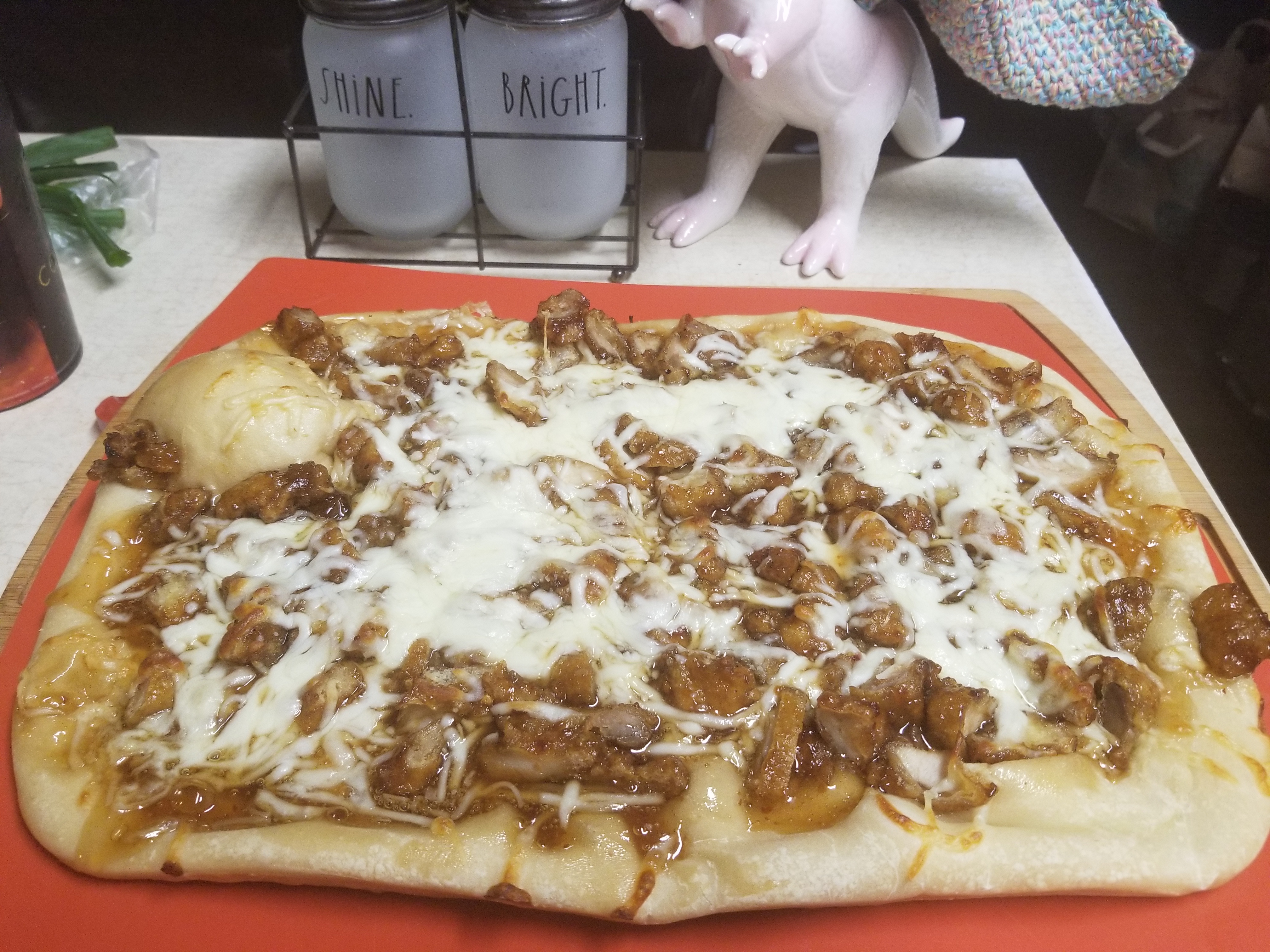March 10, 2018: Orange Chicken Pizza – The Munching Dead